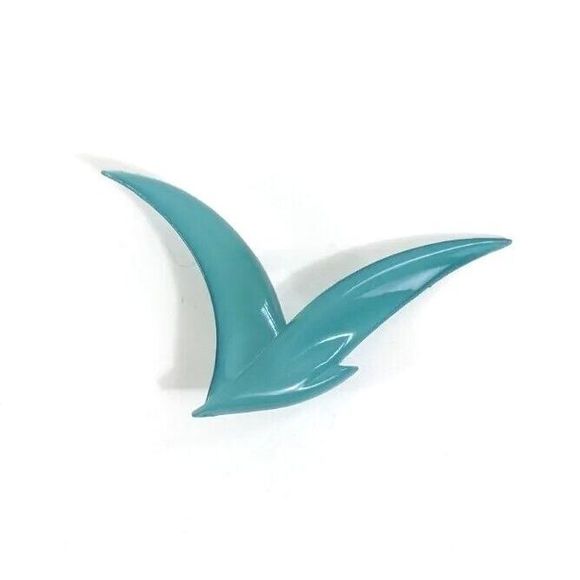 Jewelry | Teal Bd Plastic Flying Bird Shaped Brooch B Plus D Denmark 2 ...
